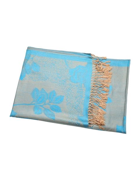 Two Tone Floral Roses Reversible Pashmina Scarf Shawl Wrap Stole 78 X