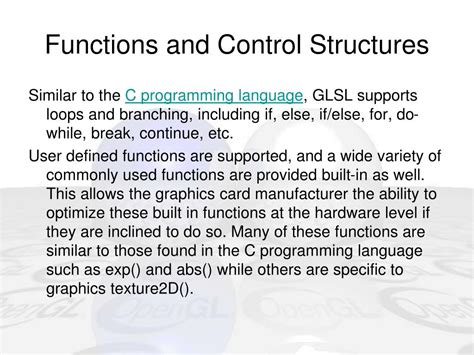 PPT GLSL Basics PowerPoint Presentation Free Download ID 17409
