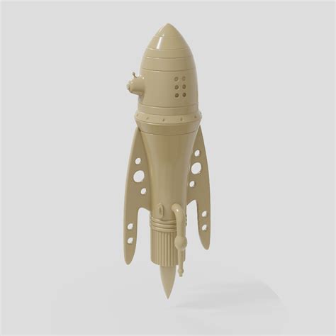 Free 3d File Retro Space Rocket・object To Download And To 3d Print・cults