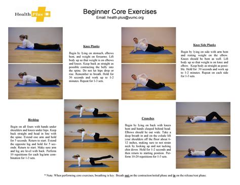 Hp Beginnerand Advanced Core Exercises Beginner Core Exercises Email