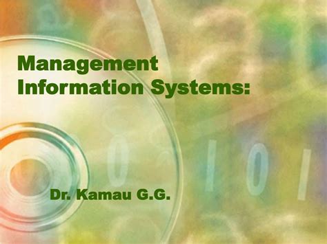 PPT Management Information Systems PowerPoint Presentation Free Download ID