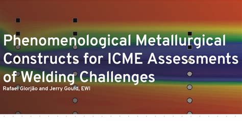 How Phenomenological Models Can Be Used In Icme Ewi