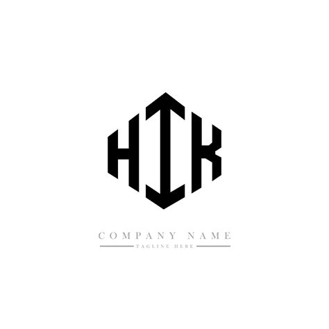 Hik Letter Logo Design With Polygon Shape Hik Polygon And Cube Shape