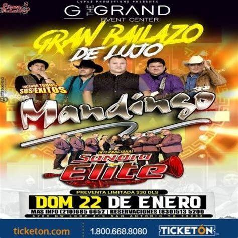 Grupo Mandingo Tickets San Antonio TX The Grand Event Center at Ticketón