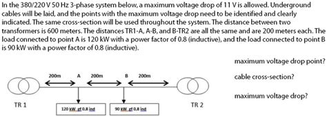 solved in the 380 220 v 50 hz 3 phase system below a maximum voltage