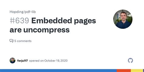 Embedded Pages Are Uncompress · Issue 639 · Hopdingpdf Lib · Github