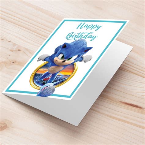 Sonic Card Printable Etsy