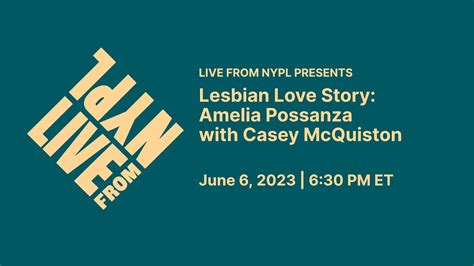 Lesbian Love Story Amelia Possanza With Casey Mcquiston Live From Nypl Youtube