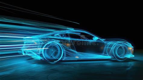 Dynamic Camera Toss Shot Of A Modern Sedan Vehicle In Motion Stock