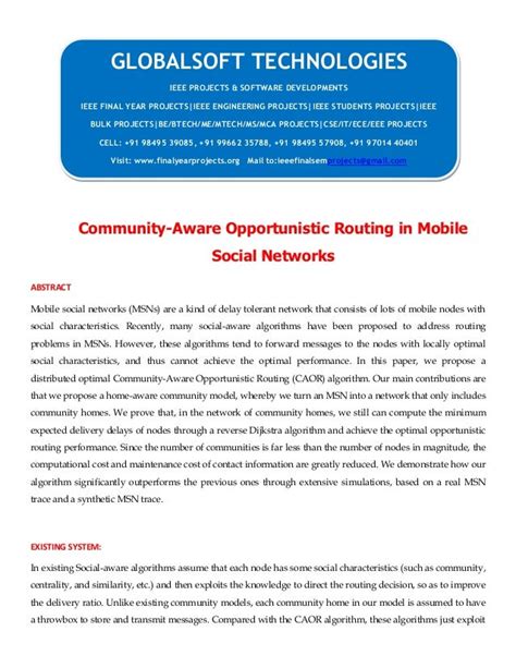 Community Aware Opportunistic Routing In Mobile Social Network