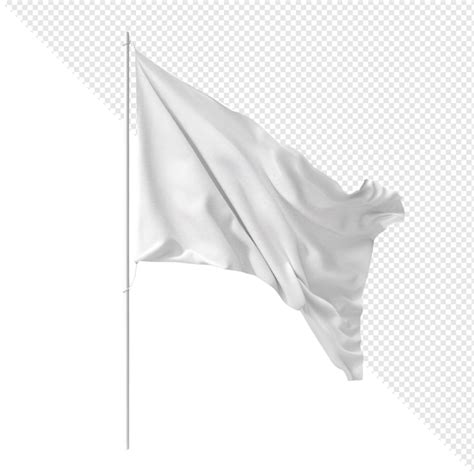White Flag Waving In The Wind Premium Ai Generated Psd