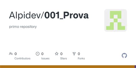 Github Alpidev001prova Primo Repository
