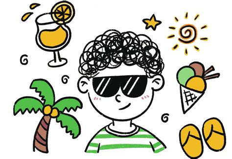 用字母b画戴墨镜的小哥哥简笔画 简笔画