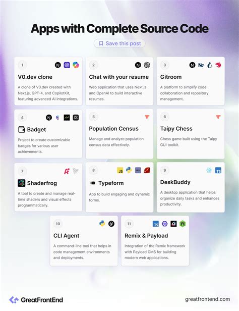 Apps With Complete Source Code Greatfrontend