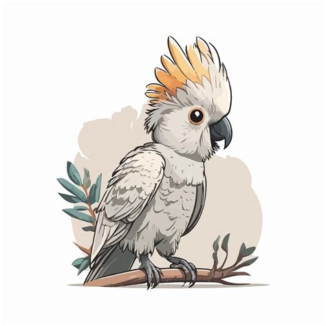 Premium Vector Vector Cute Cockatoo Cartoon Style