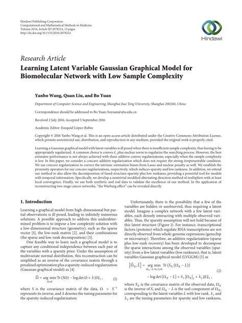 Pdf Learning Latent Variable Gaussian Graphical Model For