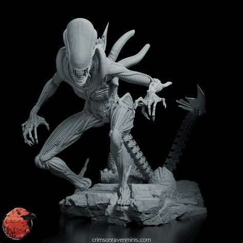 Alien Xenomorph Figure Model Kit 1 6 Scale Resin Kit Crimson Raven Miniatures