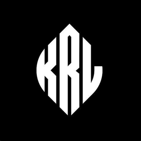Premium Vector Krl Circle Letter Logo Design With Circle And Ellipse