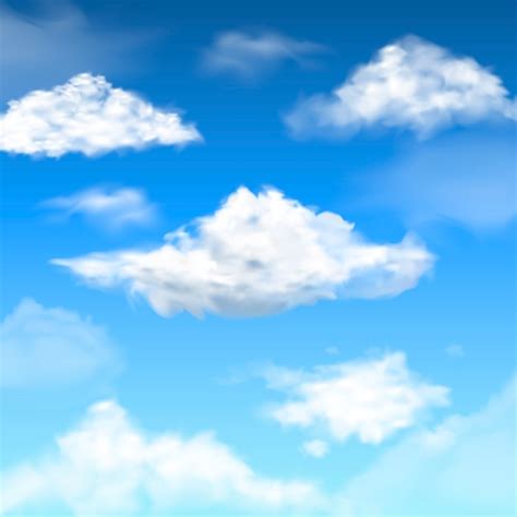 Premium Vector Realistic Clouds Collection Illustration