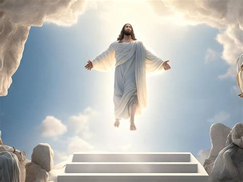 Premium AI Image Jesus And The Sunset With Clouds Ai Generative