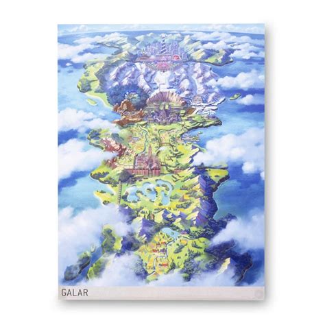 Galar Pokémon Region Maps Poster Pokémon Center Official Site