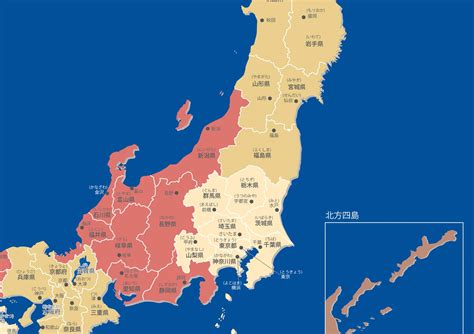Proceedx美しい日本地図 パステルカラーブルー3 学習ポスターミニマルマップ A2サイズ日本製 影付き丸筒送付1322