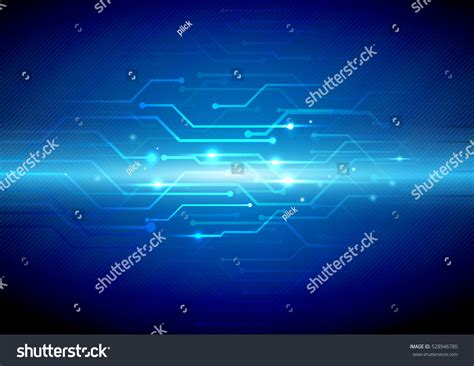 Lines Circuit Board Background Abstract Technology Stock Vector Royalty Free 528946780