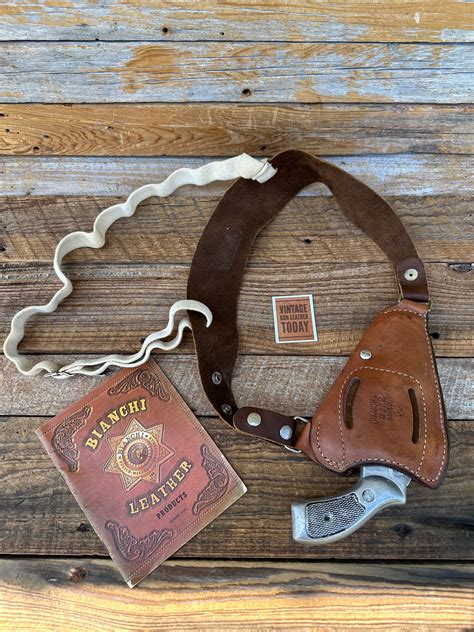 Bianchi 9r Brown Leather Upside Down Shoulder Holster For Smith Sandw K