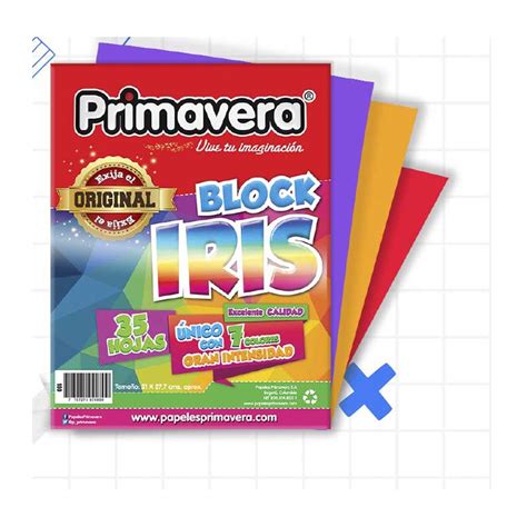 Block Iris Primavera Megapel Papelería