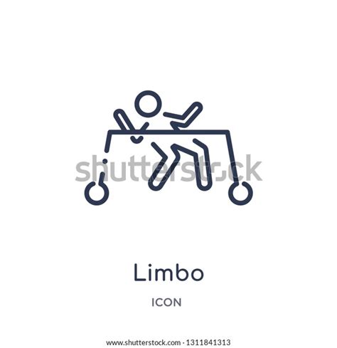 Limbo Icon People Outline Collection Thin Stock Vector Royalty Free