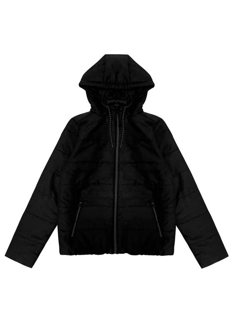 Jaqueta Juvenil Masculina Em Microfibra Preto Minty