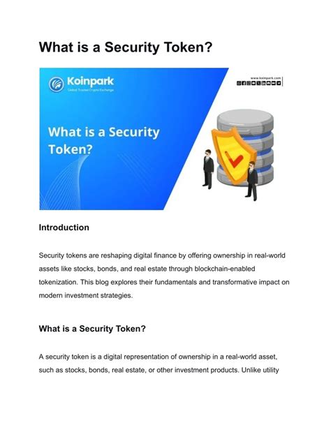 PPT What Is A Security Token PowerPoint Presentation Free Download ID 13339311