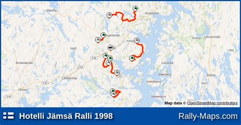 Maps Hotelli Jämsä Ralli 1998 Rally