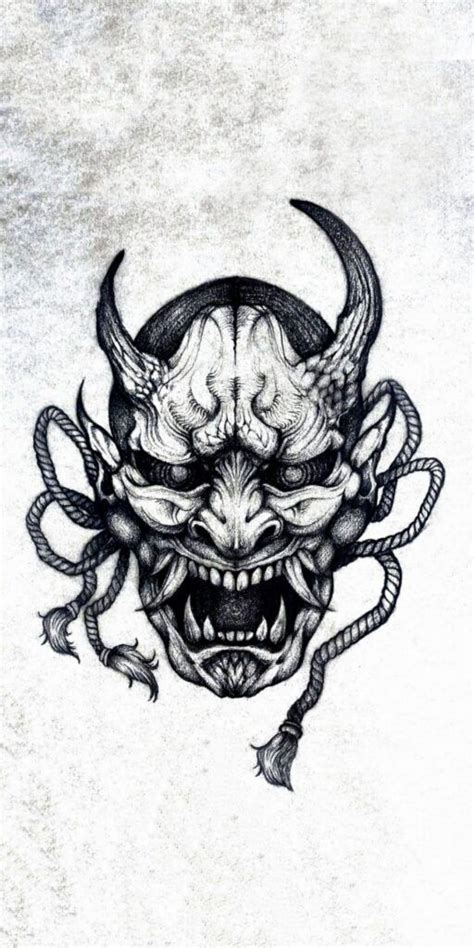 Samurai Mask Tattoo Oni Mask Tattoo Hanya Tattoo Gengar Tattoo Bull