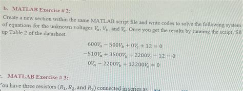 Solved B ﻿matlab Exercise 2create A New Section Within