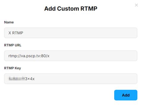 streaming to x twitter via an rtmp streamlabs