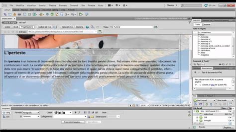 TUTORIAL DREAMWEAVER CS In Italiano YouTube