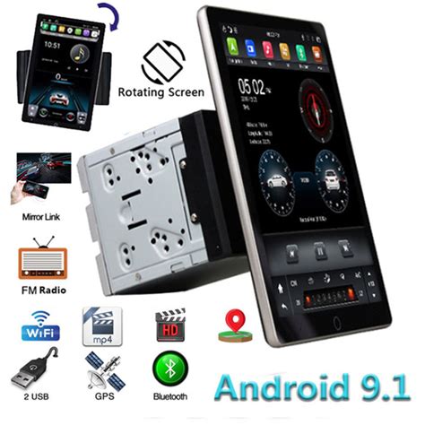 เครื่องเล่นมัลติมีเดียติดรถยนต์ระบบ Androidหน้าจอสัมผัสหมุนได้วิทยุ