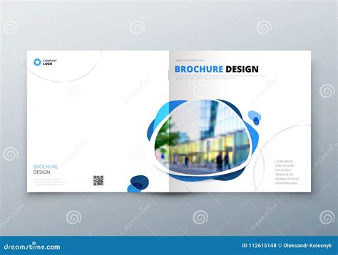 Square Brochure Design Corporate Business Template For Rectangle