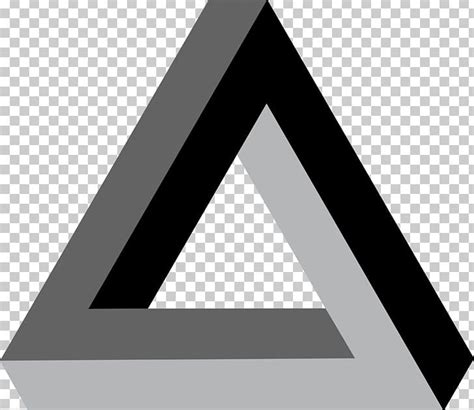 Penrose Triangle Optical Illusion Op Art Impossible Object Png Clipart