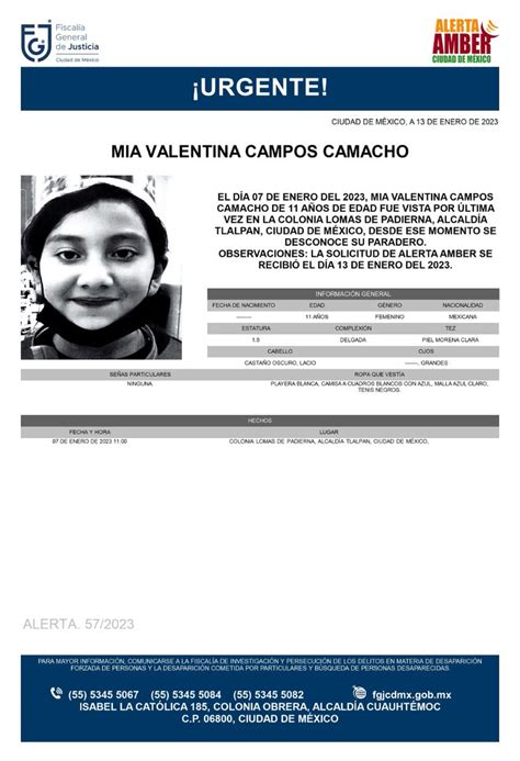 Fiscalía CDMX on Twitter Ha sido localizada la menor Mía Valentina
