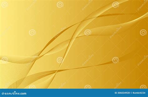 Yellow Smooth Lines Wave Curves On Soft Gradient Abstract Background