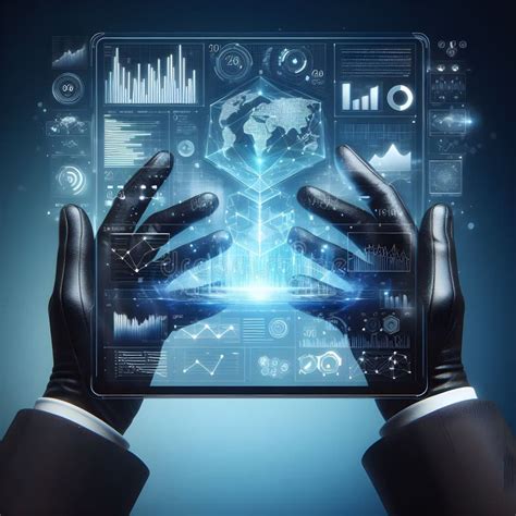 Business Professional Interacting With Advanced Futuristic Interface In A Corporate Setting