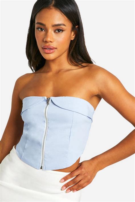 Tube Tops Bandeau And Strapless Tops Boohoo Usa