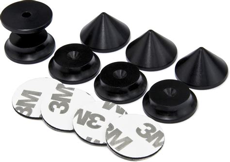 Alluminio Anodizzato Nero Spikecono Absorber Per Altoparlanti Vite