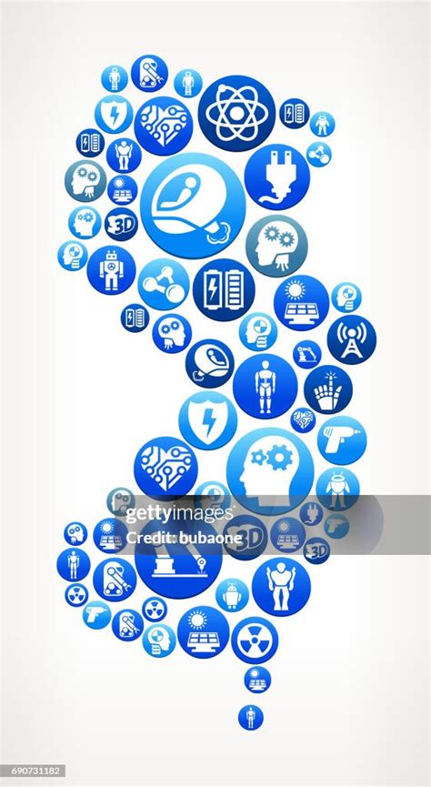New Jersey Robots And Robotics Vector Button Pattern High Res Vector