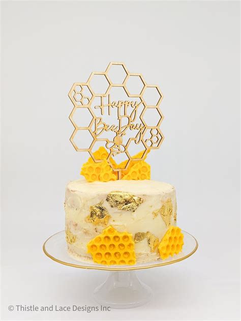 Happy Bee Day Cake Topper Bee Day Cake Topper Bee Themed Birthday