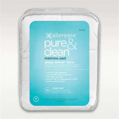 Allerease Pure And Clean Allergy Defense Mattress Pad