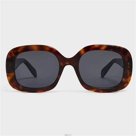 Celine 선글라스 23ss 셀린느 트리오페트리옴페 아세테이트 선글라스 레드 하바나 여성용 원래 명품은 필웨이feelway