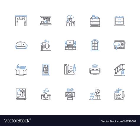 Hair Styling Line Icons Collection Cut Color Vector Image